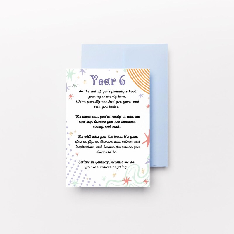 Leavers Year 6 Poem Etsy UK
