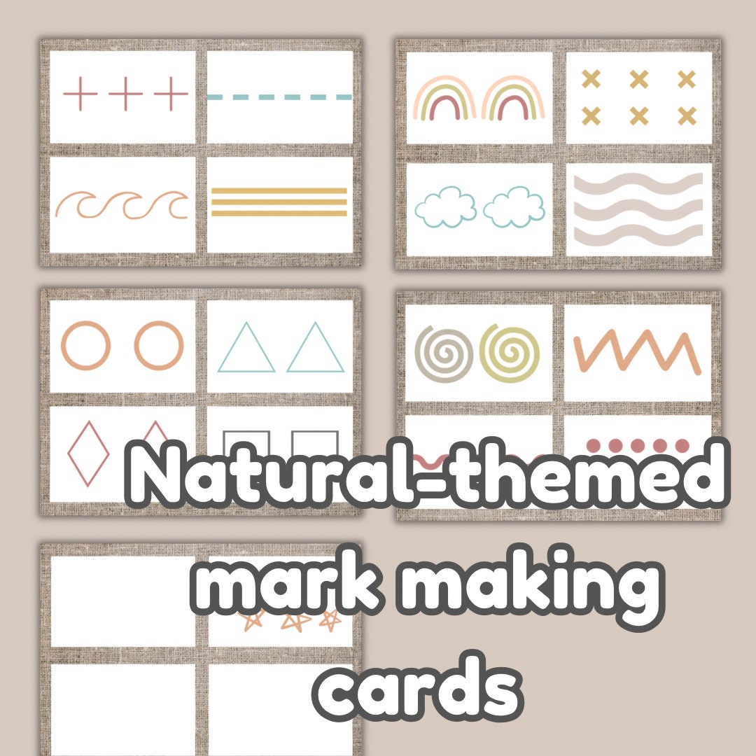 Natural Mark Making Cards - Etsy