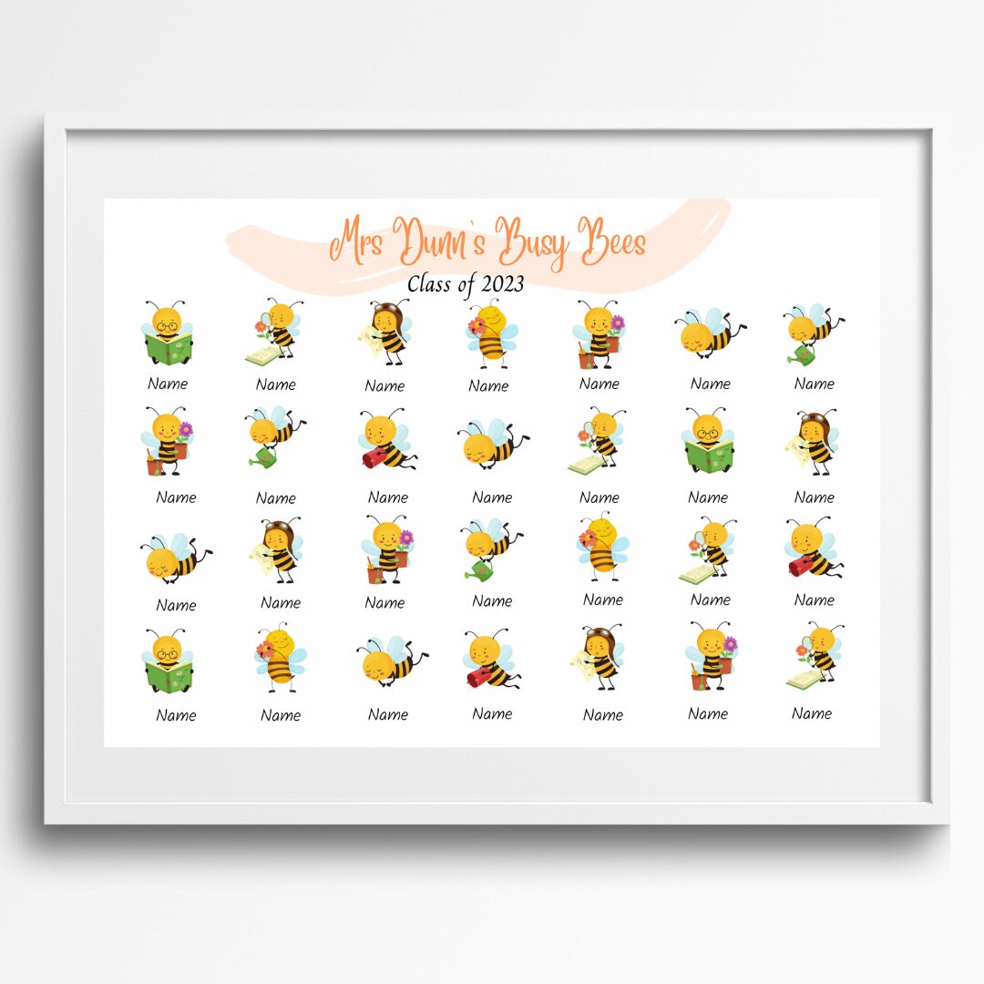 Busy Bees Class Poster - Etsy