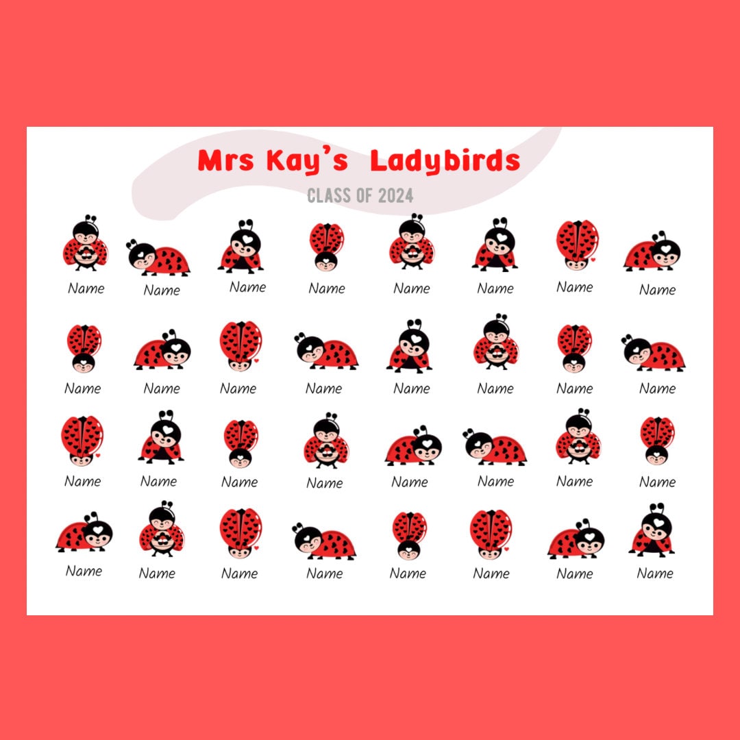 Ladybirds Class Gift Poster (editable) - Etsy