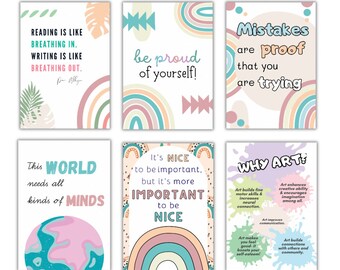 PRINTABLE Classroom Motivational Boho Posters - Etsy