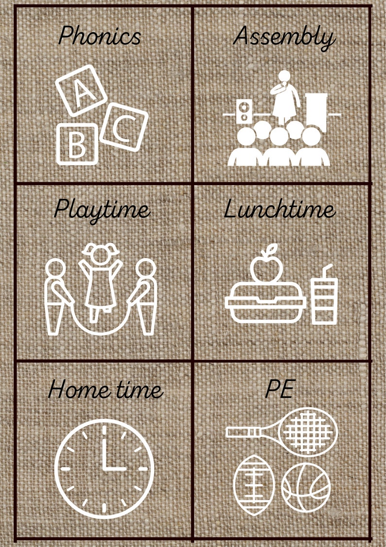 Natural Visual Timetable - Etsy