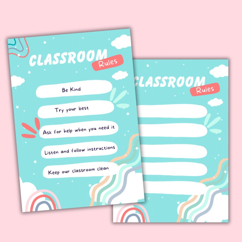 Editable Classroom Rules Poster - Etsy