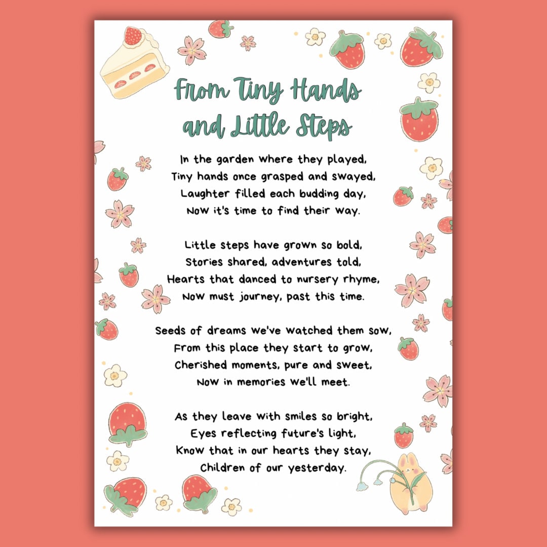 End of School Year Farewell Poem (A4 Poster) - Etsy UK