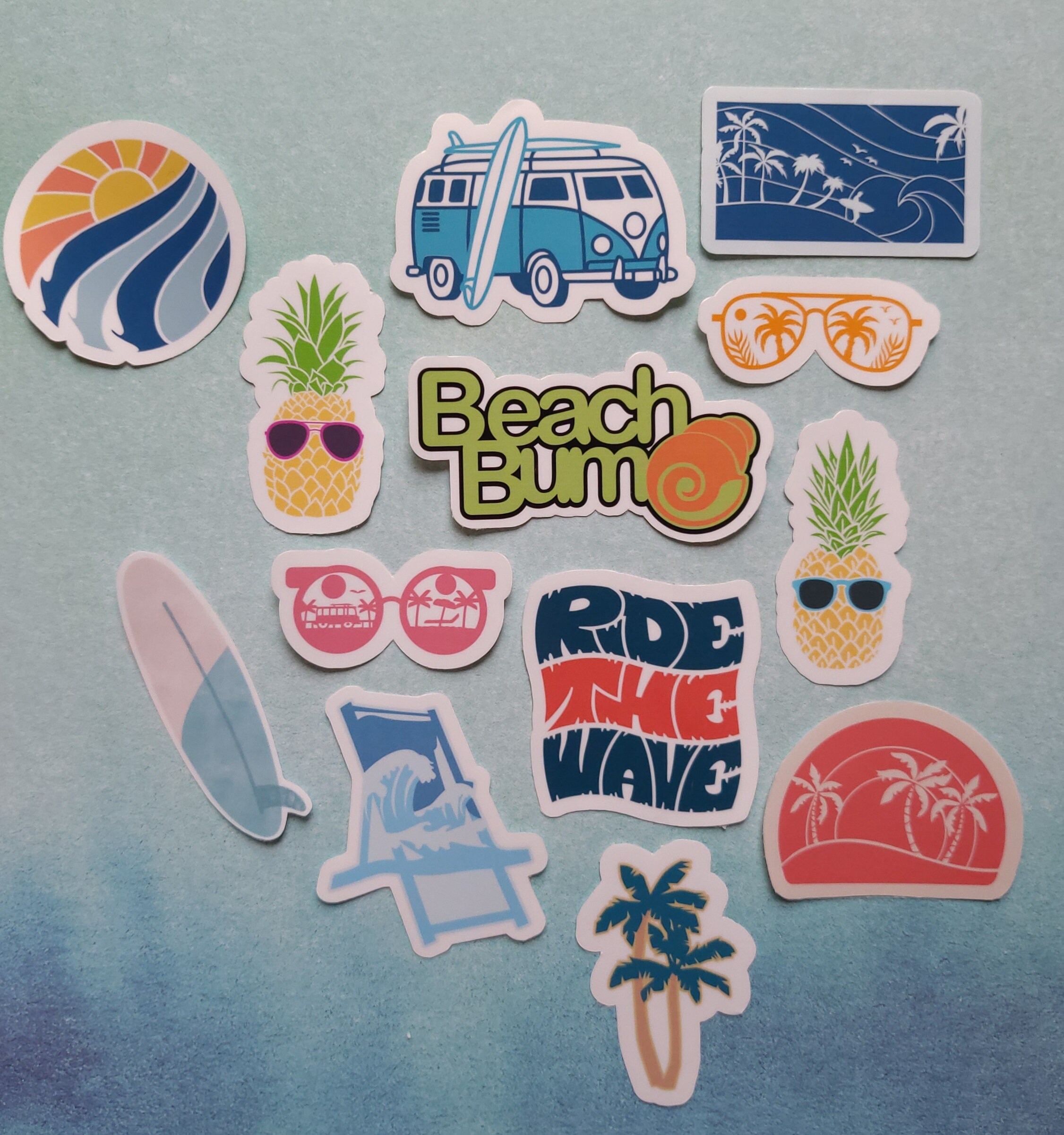 Beach Bum Sticker Pack // 3 Inch Sticker // Surfs up // Beach - Etsy