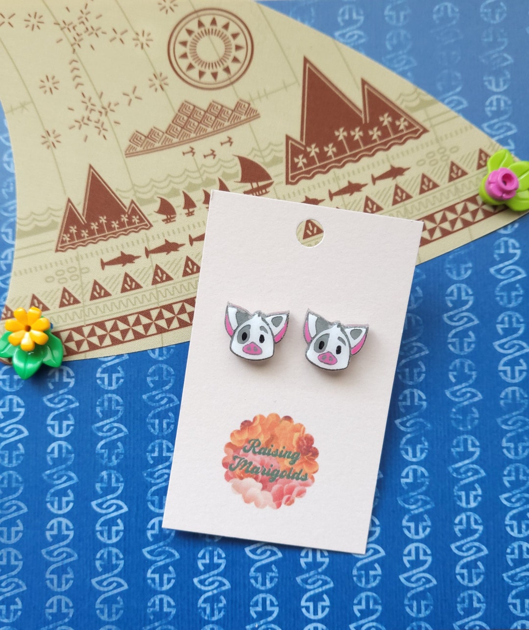 Pua Stud Earrings // Moana Inspired Earrings // Adult Stud - Etsy