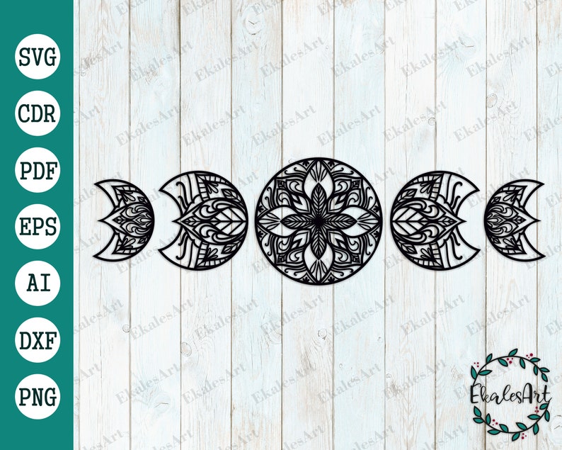 Moon Phase SVG File Lunar Phases Svg Cut File Boho Moon - Etsy