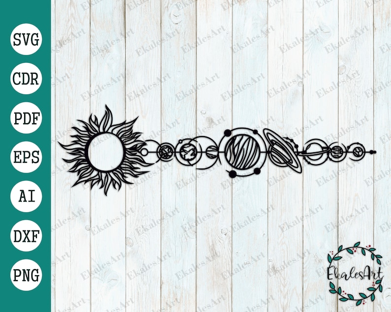 Solar System SVG Planets Earth Sun Saturn Venus Mars Cut - Etsy