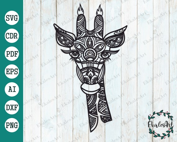 Giraffe SVG Giraffe Mandala Clip Art Giraffe Head Svg - Etsy