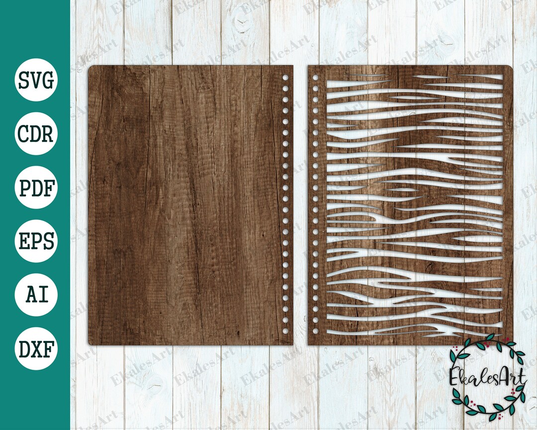 Zebra Notebook SVG File, Spiral Notebook Cover Template, Planner SVG ...
