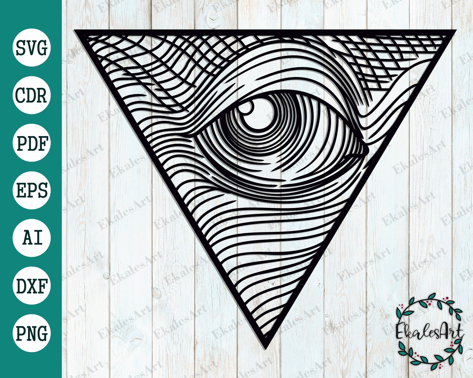 Eye in the Triangle SVG Third Eye Svg All Seeing Eye Svg - Etsy
