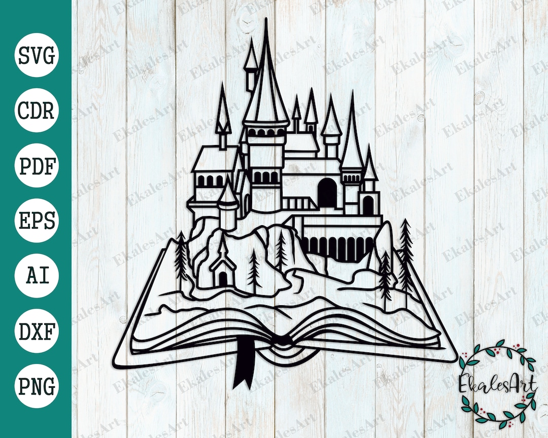 Magic School Castle SVG: Book Cut File (digital Download) - Etsy