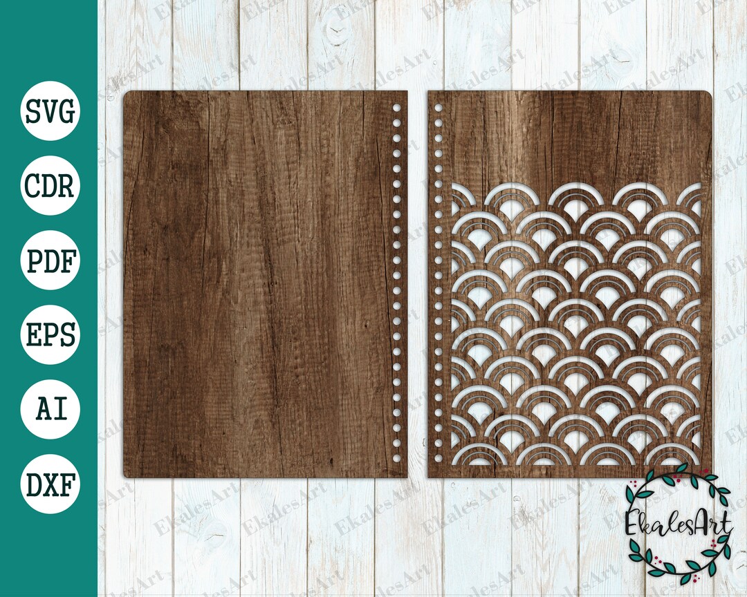 Sea Waves Album Cover Svg File, Notebook Cover Svg Cut File, Planner ...