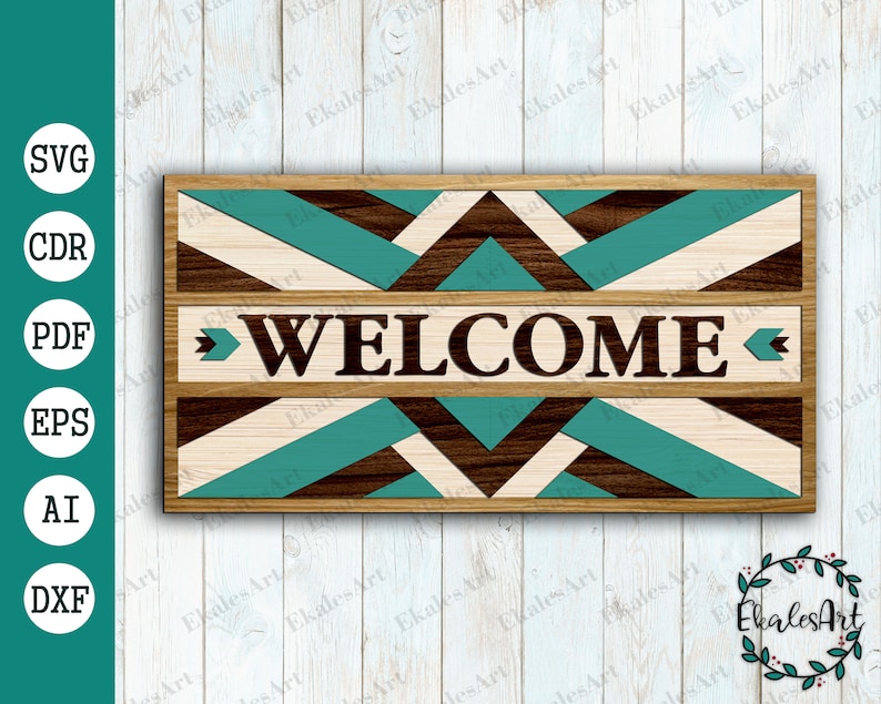 Welcome Barn Quilt SVG File, Quilt Block Svg Cut File, Welcome Sign Svg ...