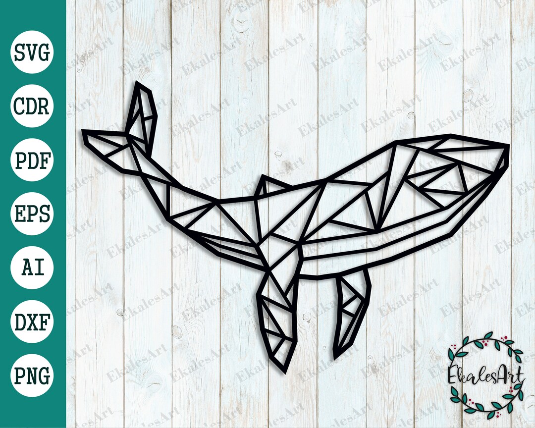Whale SVG File, Whale Shirt Svg, Ocean Life Svg Cut File, Geometric ...