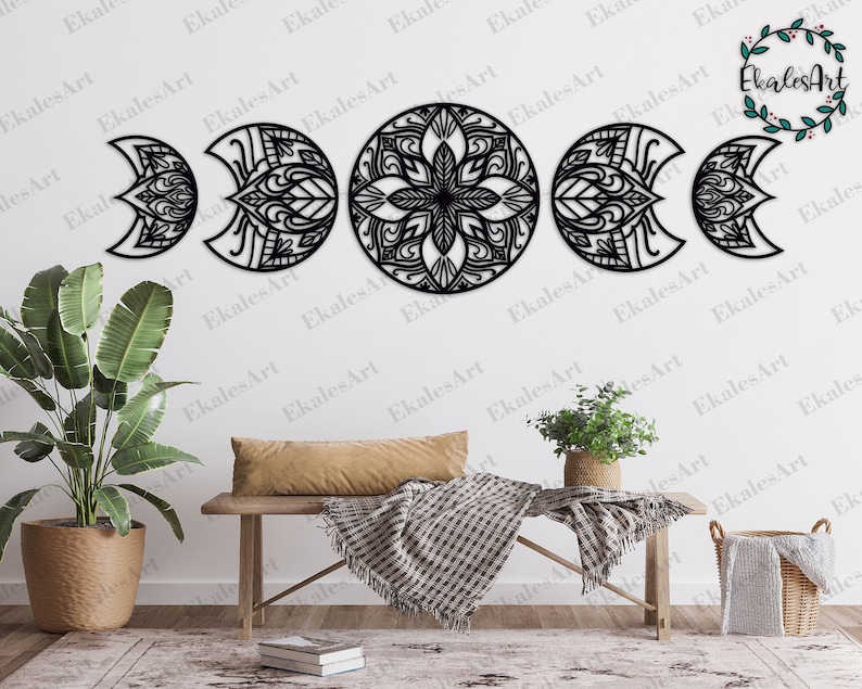 Moon Phase SVG File Lunar Phases Svg Cut File Boho Moon - Etsy