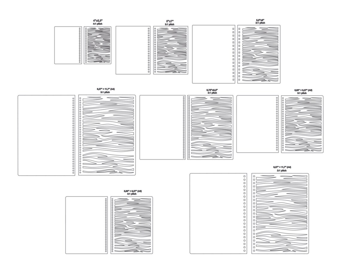 Zebra Notebook SVG File Spiral Notebook Cover Template | Etsy