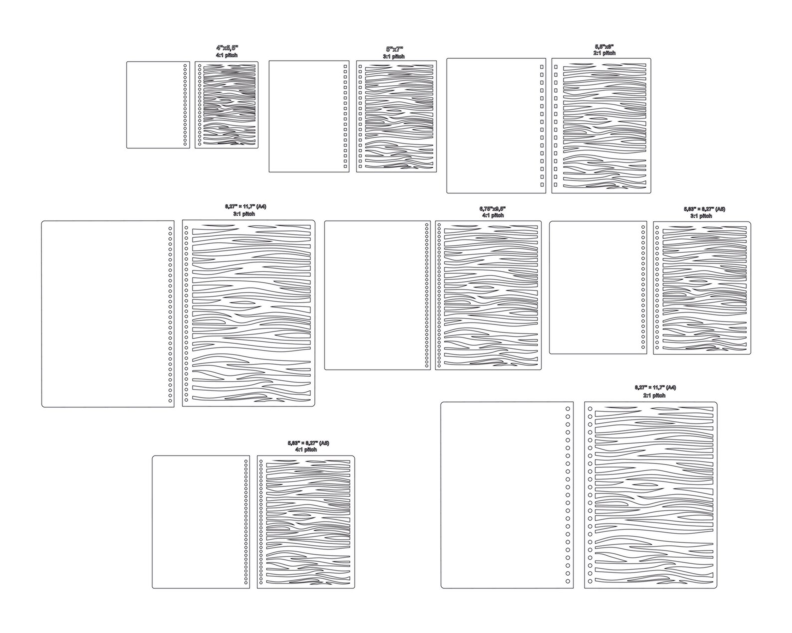 Zebra Notebook SVG File Spiral Notebook Cover Template - Etsy