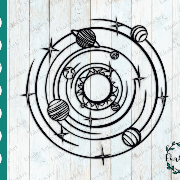 Solar System Svg - Etsy