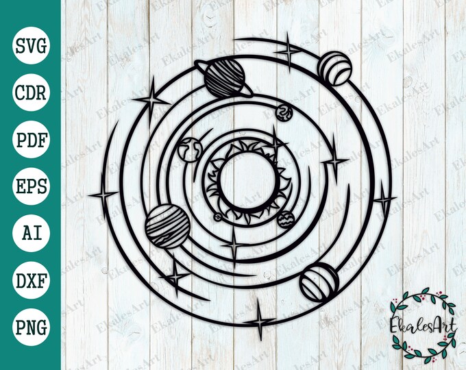 Planets Svg, Space Svg, Galaxy Svg, Svg Cutting File, Eps Png Pdf Svg ...
