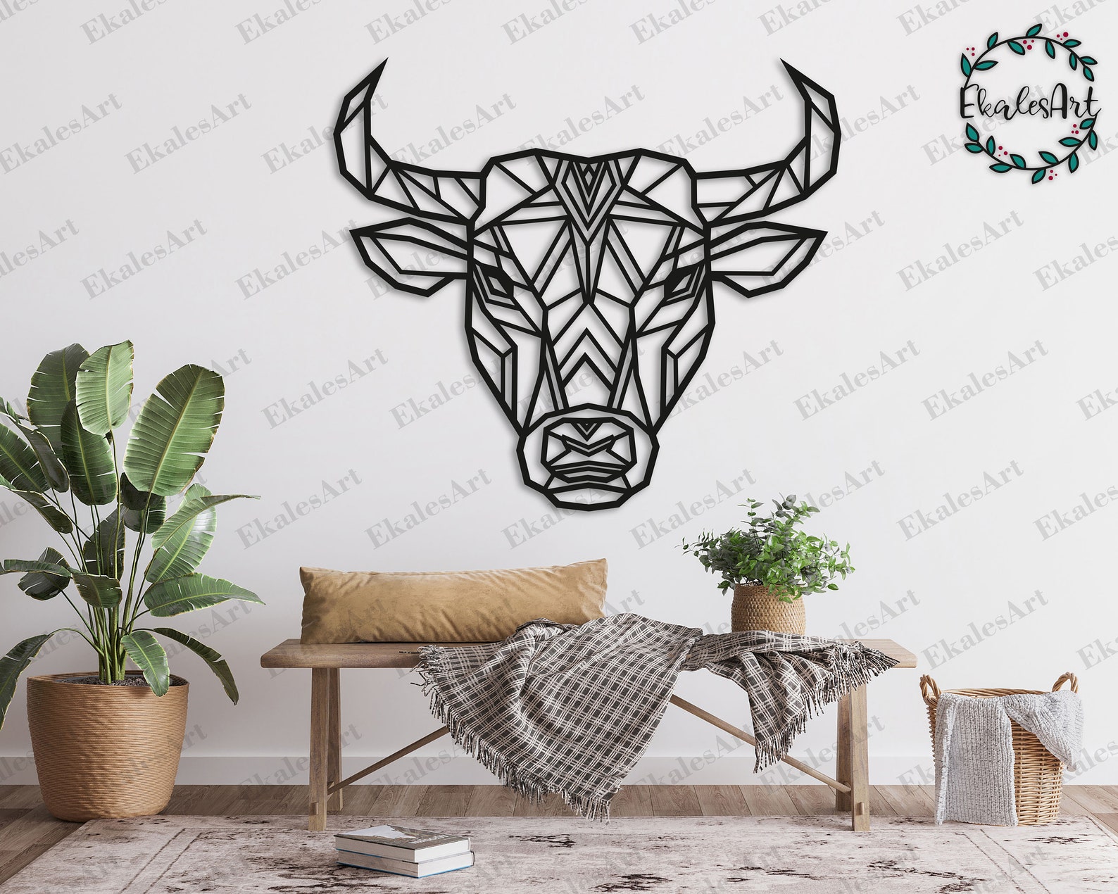 Bull Head SVG Bull Svg Cow Head Svg Cowboy SVG Geometric | Etsy