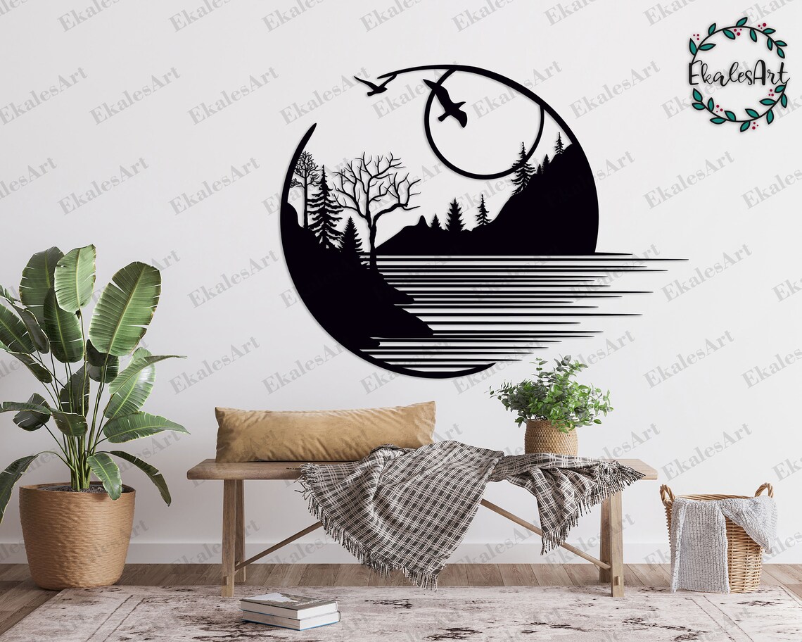 Lake Scene SVG Lake Life Cut File Lake Silhouette Svg - Etsy