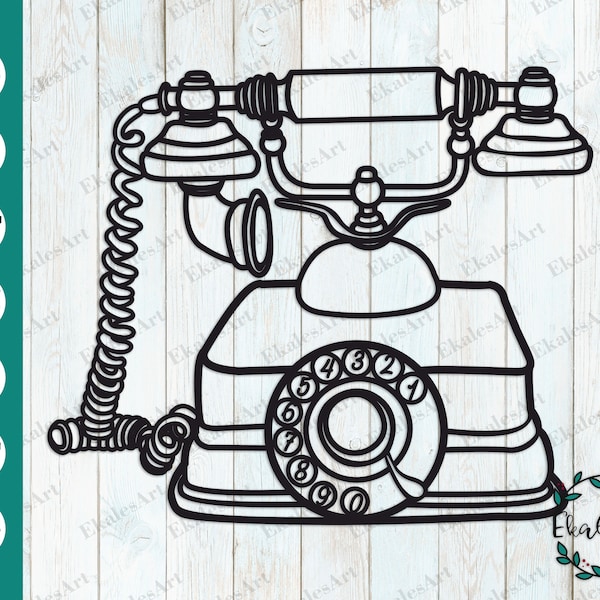 Antique Phone Svg - Etsy
