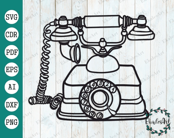 Telefon w stylu retro z papieru DIY | Pobierz natychmiast | Do druku ...