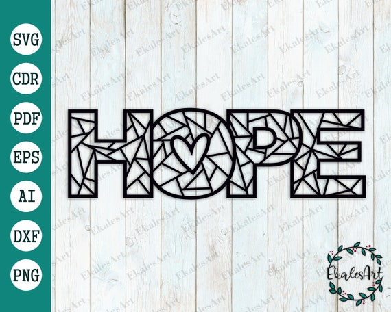 Hope SVG File Christian Cut File Geometric Hope Clipart | Etsy