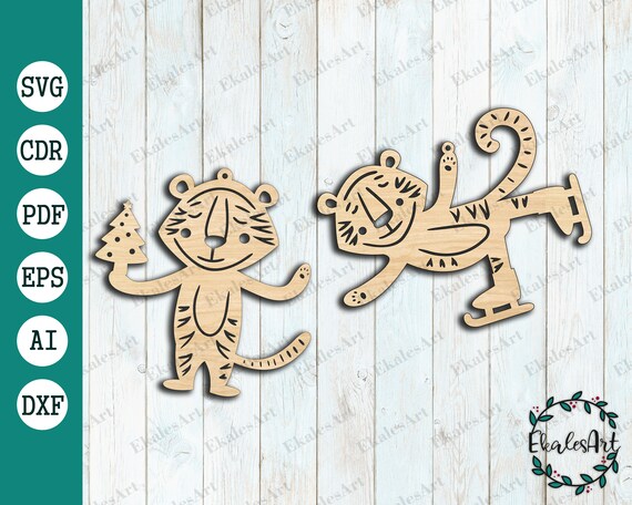 Tiger Svg Christmas Ornaments SVG Christmas Tiger Svg Tiger - Etsy