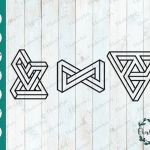 Optical Illusion Svg, 3D Illusion SVG, Abstract Pattern, Geometric ...