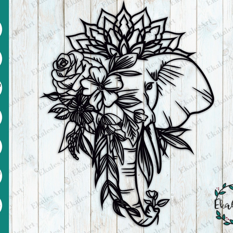 Elephant Mandala Svg - Etsy