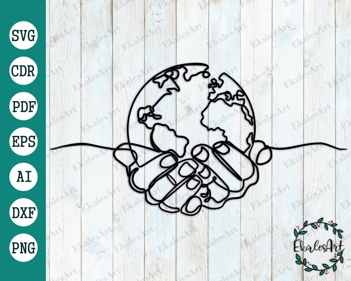 Planet Earth SVG File Globe Clipart Earth Day Cut File Go - Etsy