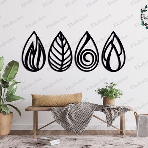 Four Elements SVG File, 4 Elements Symbols, Four Elements Template ...
