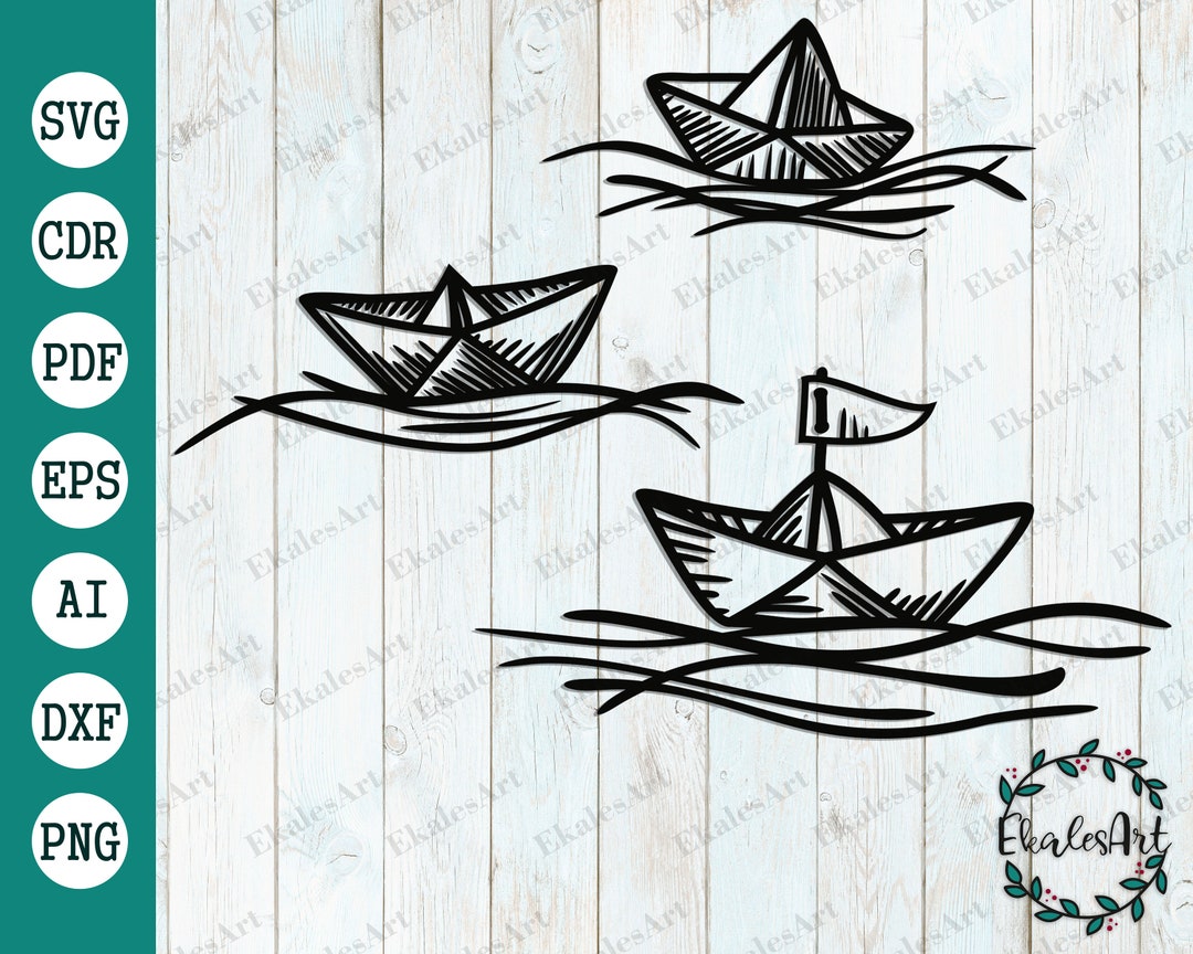 Paper Boat SVG, Cruise Ship Svg, Origami Set Svg, Paper Boats Clipart ...