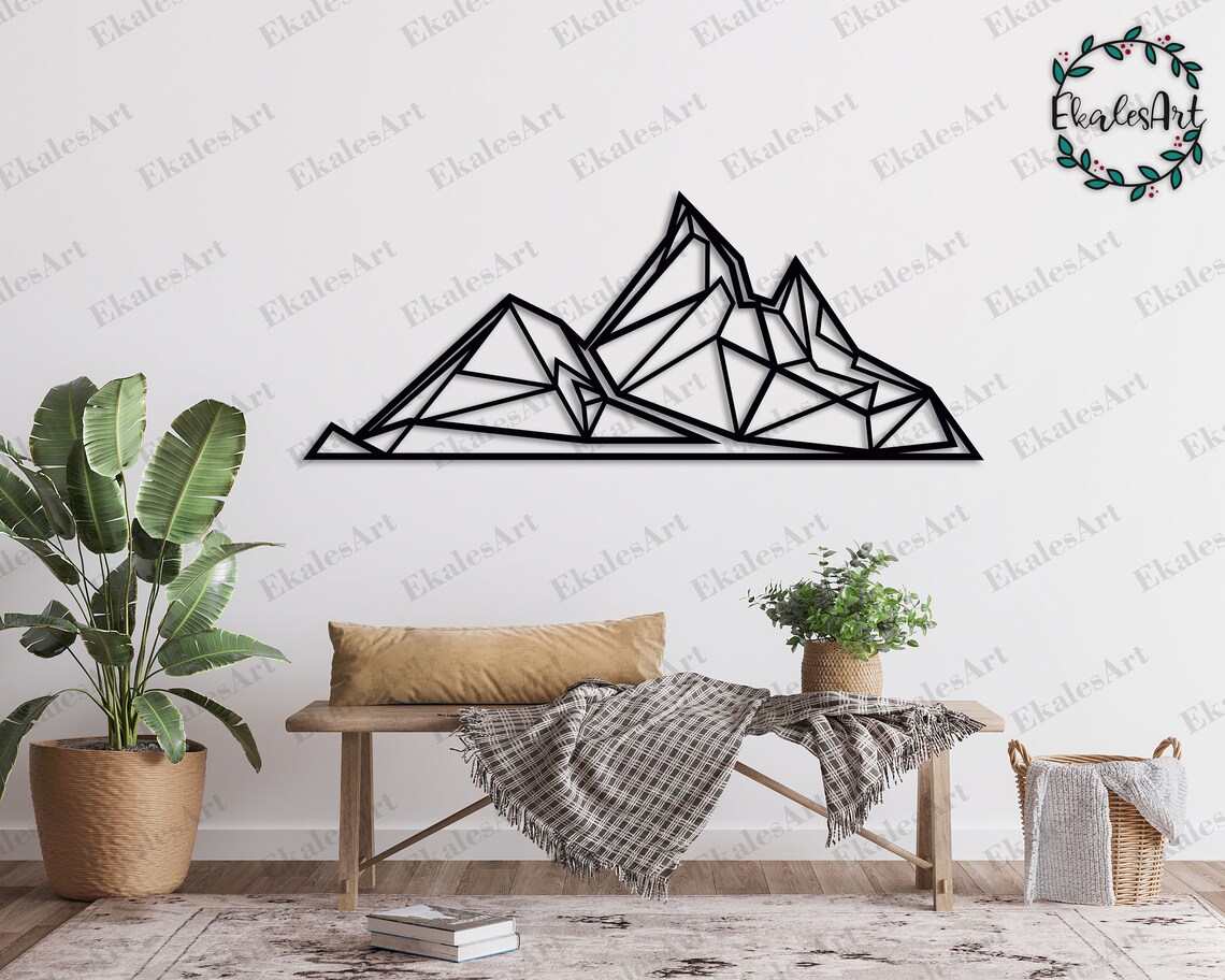 Geometric Mountains SVG Mountain Svg Clipart Mountains - Etsy