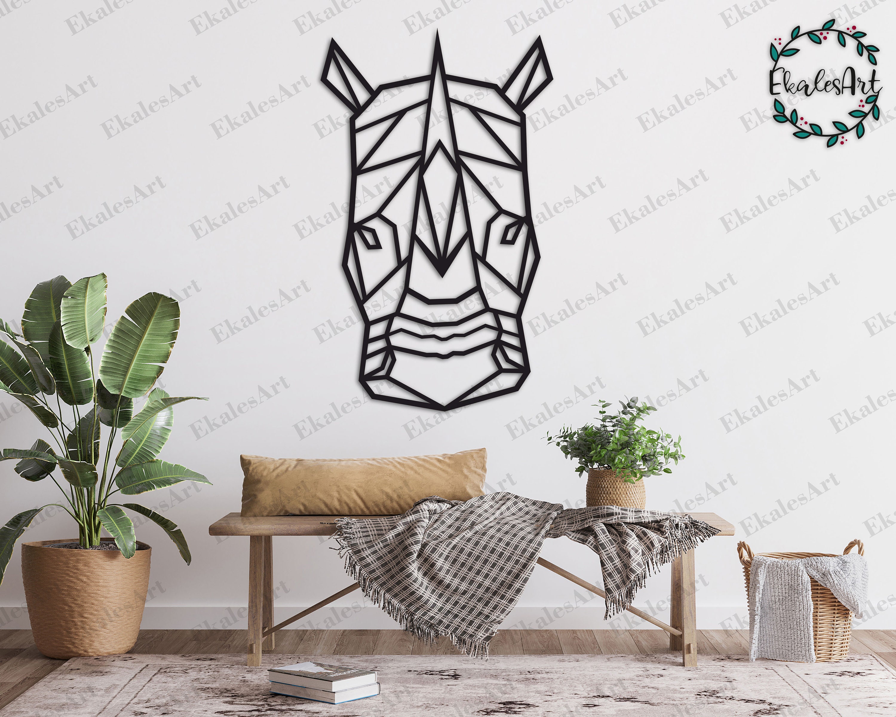 Rhinoceros Head SVG Rhino Svg Rhino Png Geometric Wildlife - Etsy