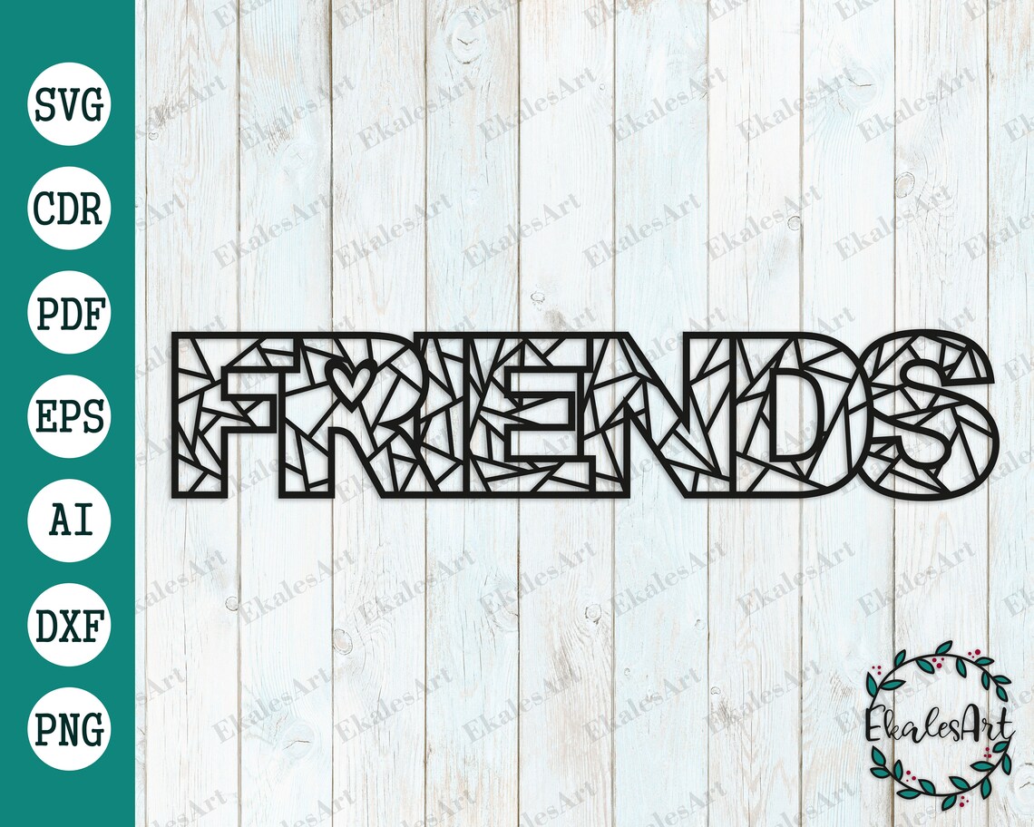 Friends SVG File Best Friends Cut File Geometric Friends - Etsy