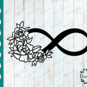 Infinity SVG File, Infinite Symbol Svg, Infinity Clipart, Floral Symbol ...