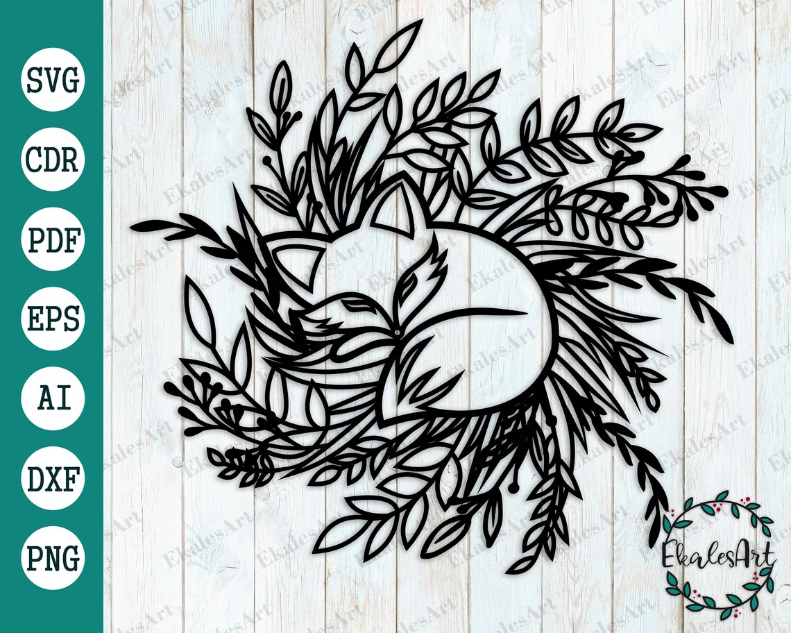 Fox SVG Fox Monogram Svg Fox Svg Bundle Woodland Animals - Etsy
