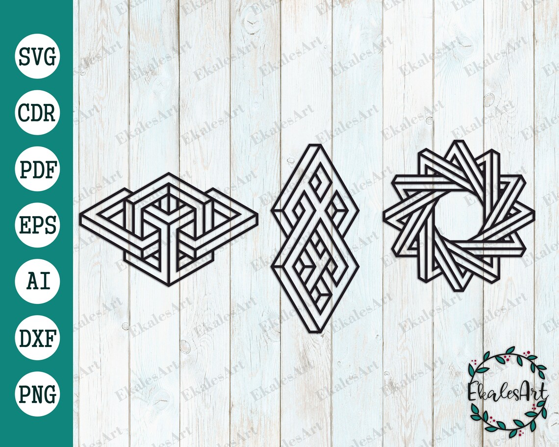 Geometric Illusion SVG Optical Illusion Svg Geometric Shape - Etsy