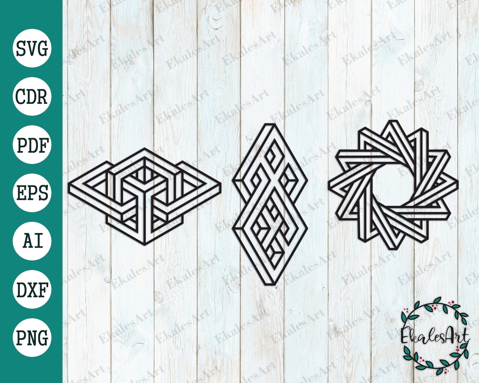 Geometric Illusion SVG Optical Illusion Svg Geometric Shape - Etsy