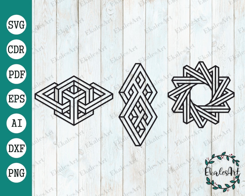 Geometric Illusion SVG Optical Illusion Svg Geometric Shape - Etsy