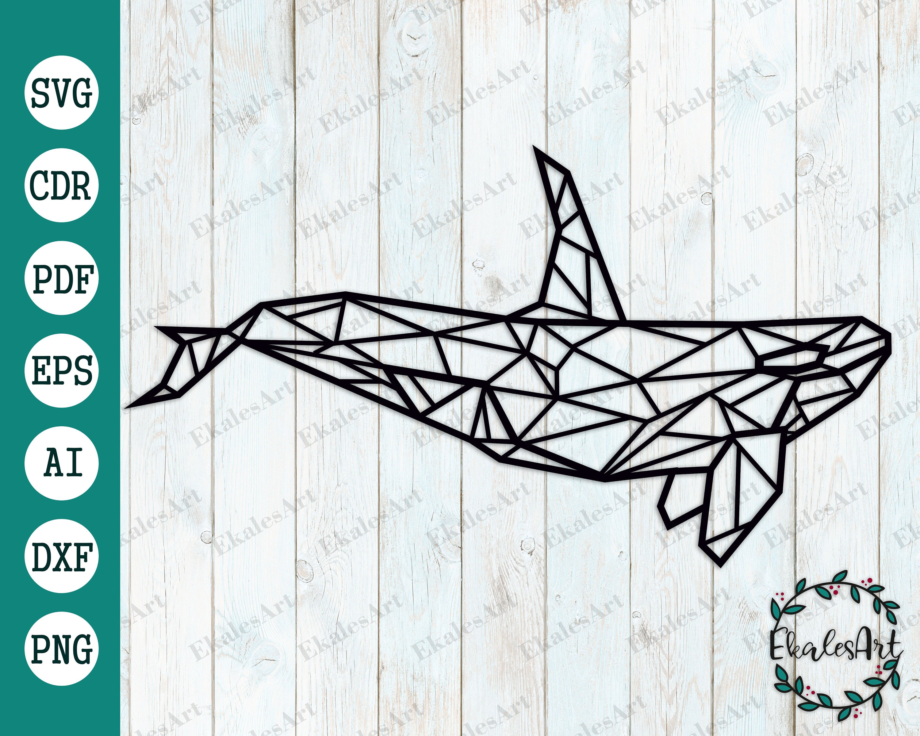 Orca SVG archivo, Ballena poligonal Svg, Sea Life Svg Cut File, Killer ...