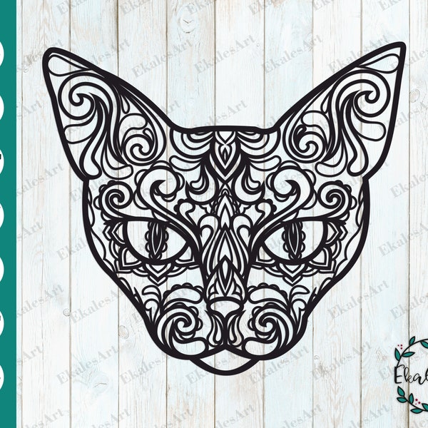 Zentangle Cat - Etsy