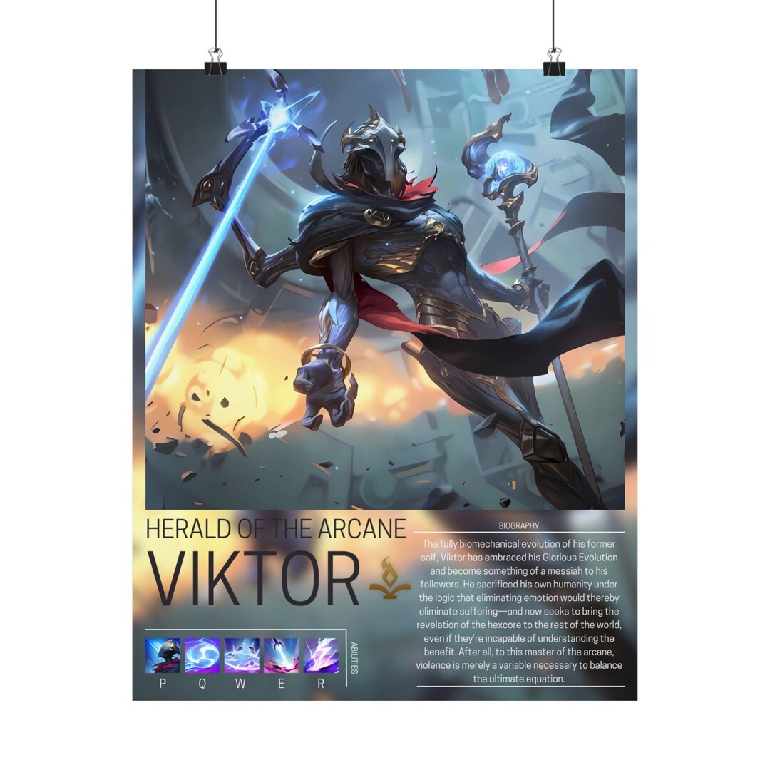 Arcane Viktor Matte Vertical Poster, League of Legends Wall Art, Viktor ...