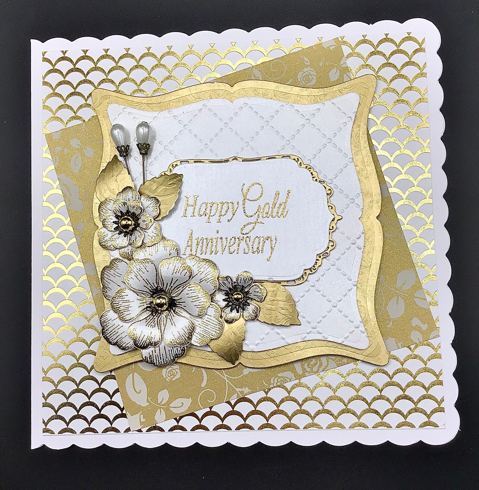 Golden Wedding Anniversary Card - Etsy