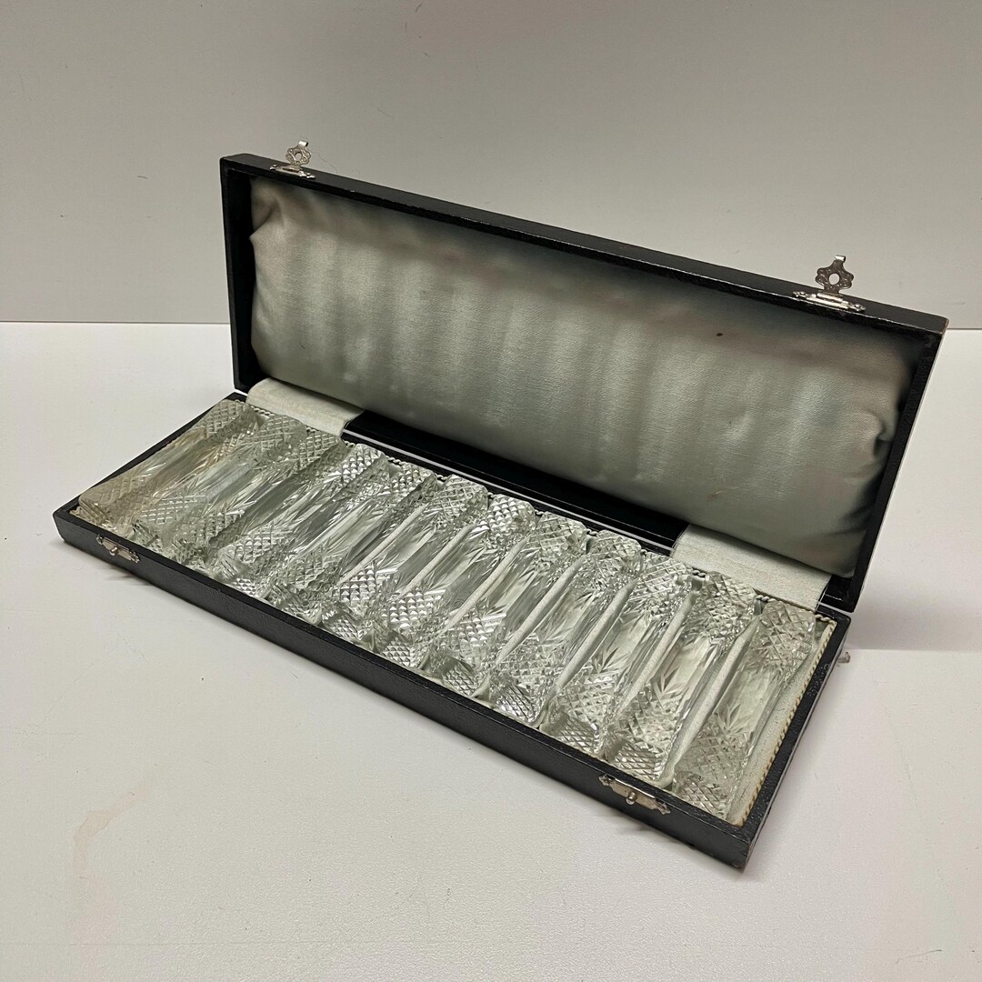 Antique Art Deco Hand Sharpened Crystal Knife Rests 12 Pcs - Etsy