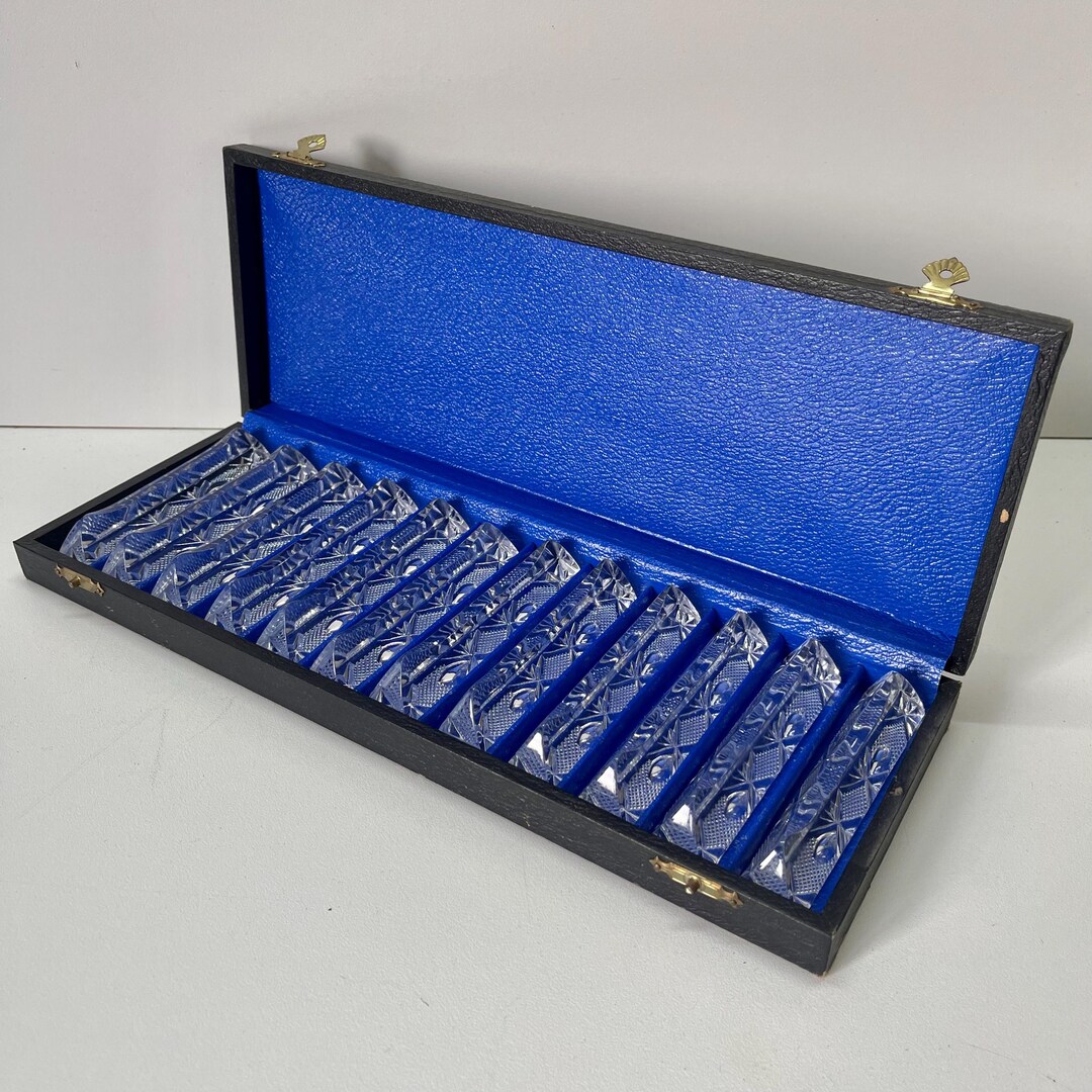 Antique Art Deco Hand Sharpened Crystal Knife Rests 12 Pcs - Etsy