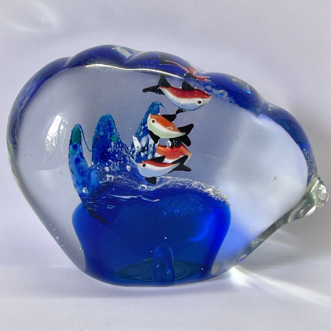 Murano Art Glass, Marine Paperweight (paperweight), Colored Aquarium ...